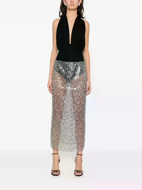 Christopher Esber Sequinned Midi Skirt