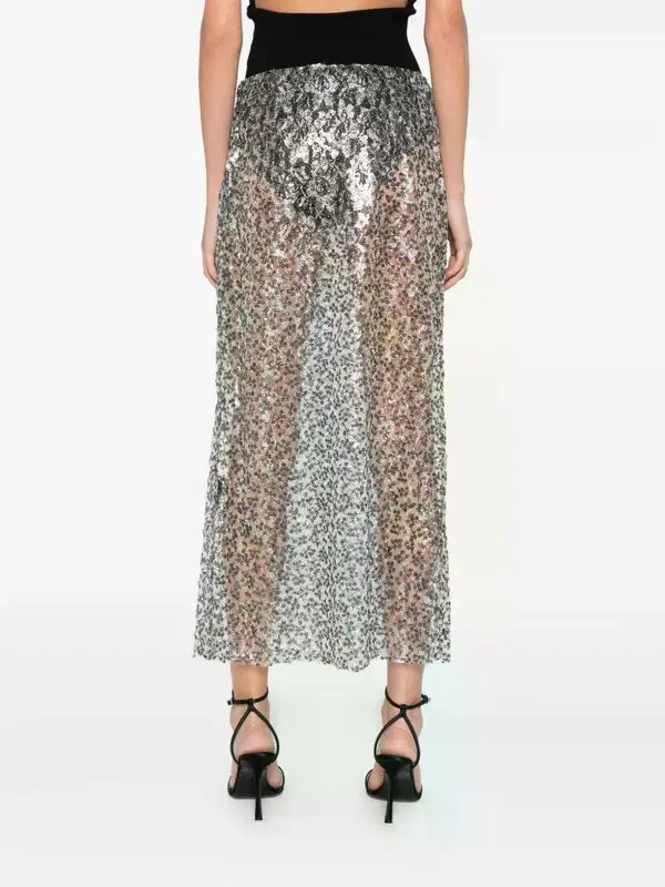 Christopher Esber Sequinned Midi Skirt