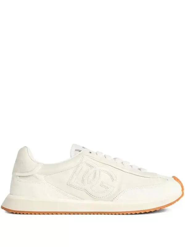 Dolce & Gabbana Cushioned Leather Sneakers - White