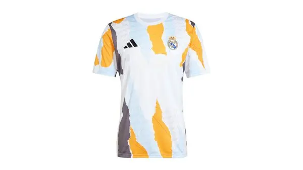 Adidas Real Madrid 24/25 Prematch Jersey - White Crew Orange Charcoal Glow Blue