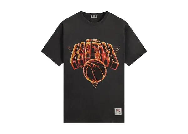 Kith X New York Knicks Fire Vintage Jones Tee Shirt - Black