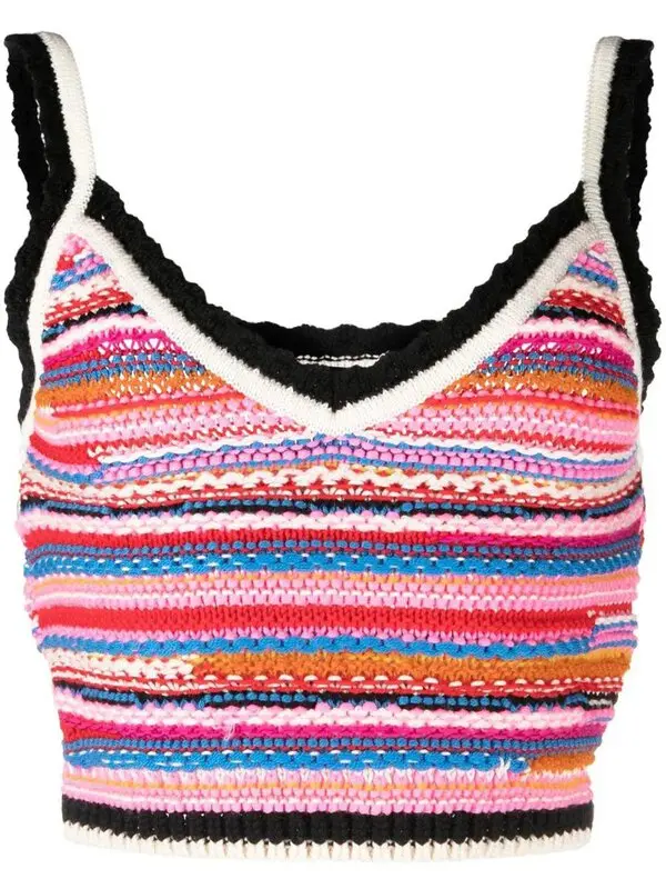 Dsquared2 Striped Crochet-knit Vest - Multicolor