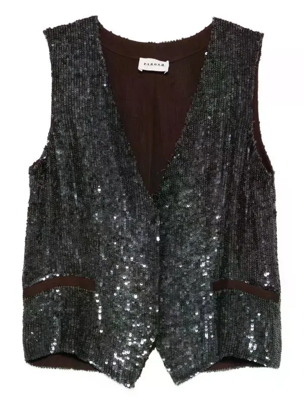 P.a.r.o.s.h Sequin Embellished Vest