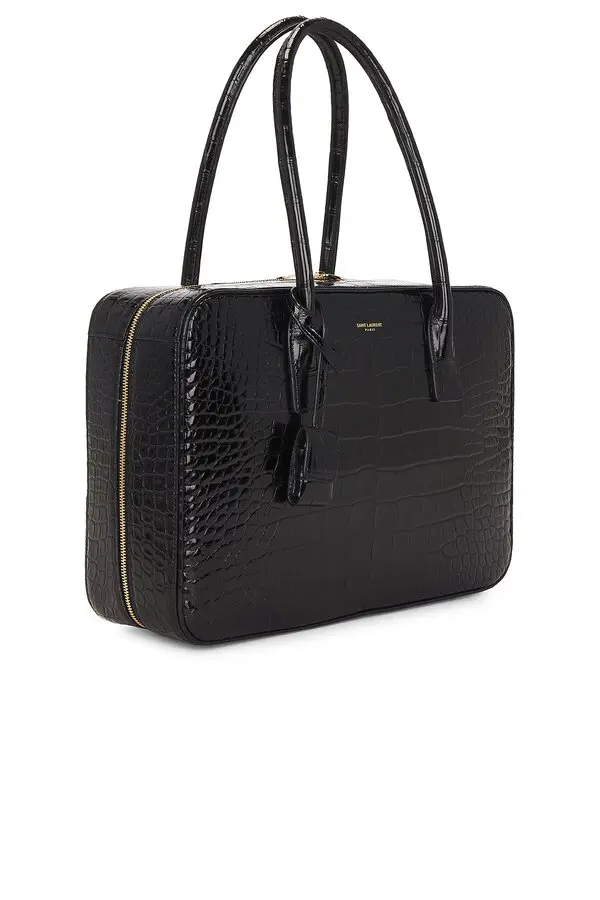 Saint Laurent Slp Bauletto Lizard Bag