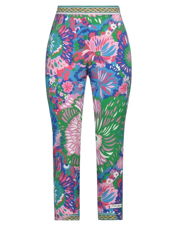 Dolce & Gabbana Floral-print High-waisted Pants - Pink