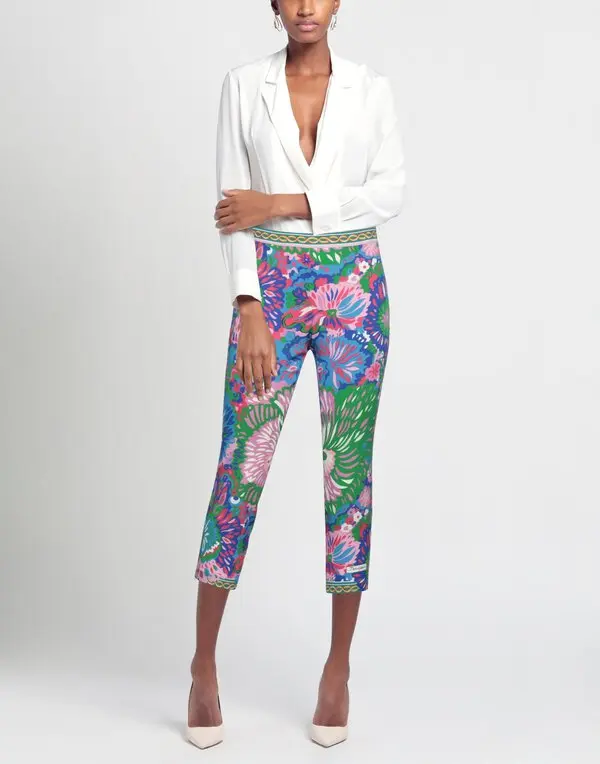 Dolce & Gabbana Floral-print High-waisted Pants - Pink