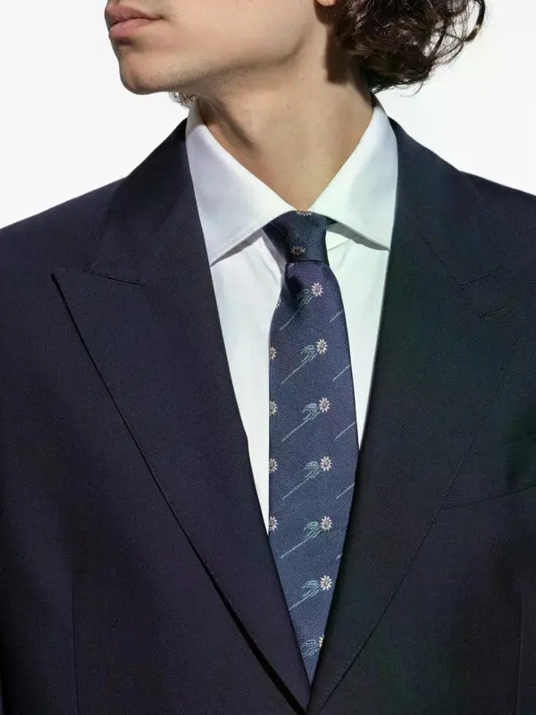 Paul Smith Floral-embroidered Neck Tie