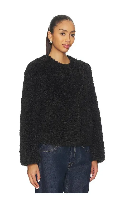 LAMARQUE Emilia Faux Fur Jacket - Black