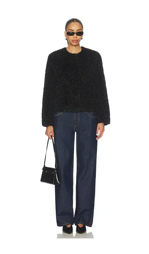 LAMARQUE Emilia Faux Fur Jacket - Black