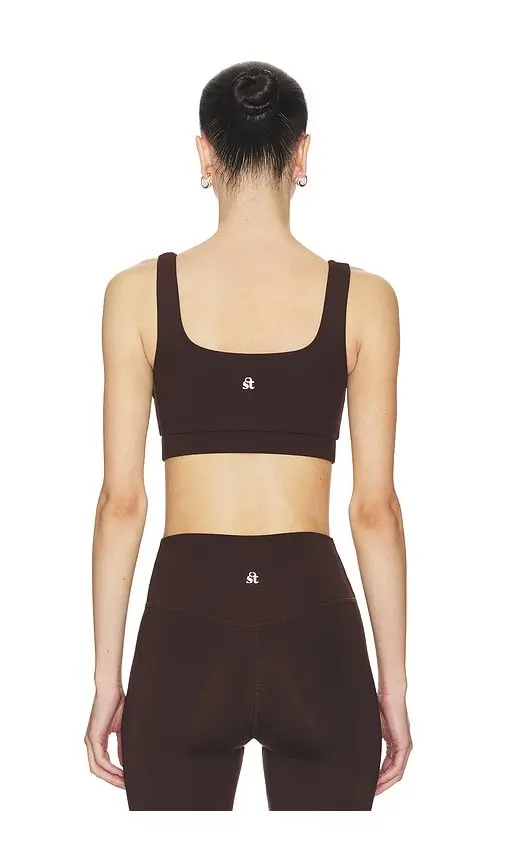 Strut This The Jolie Sports Bra In Brown - Kona