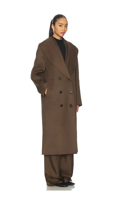 RÓHE Double-faced Wool Scarf Coat