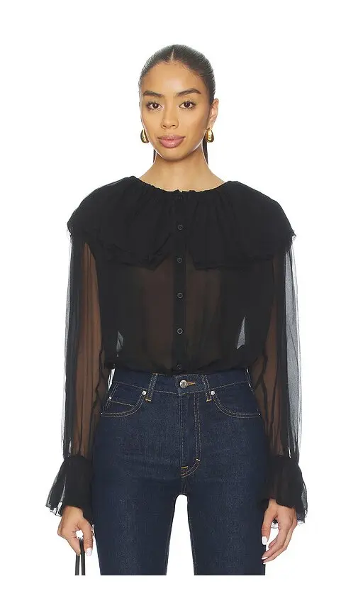 FRAME Tiered Statement Blouse