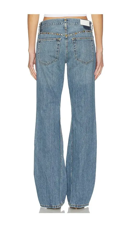RE/DONE Twisted Mid Rise Bootcut Jeans - Thunderstruck