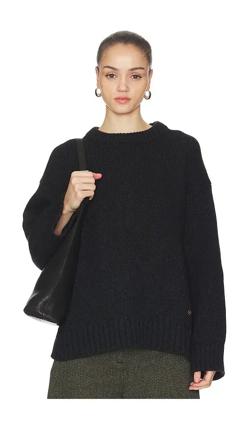 GANNI Chunky Wool Mix Sweater - Phantom