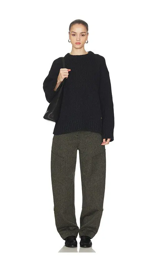 GANNI Chunky Wool Mix Sweater - Phantom