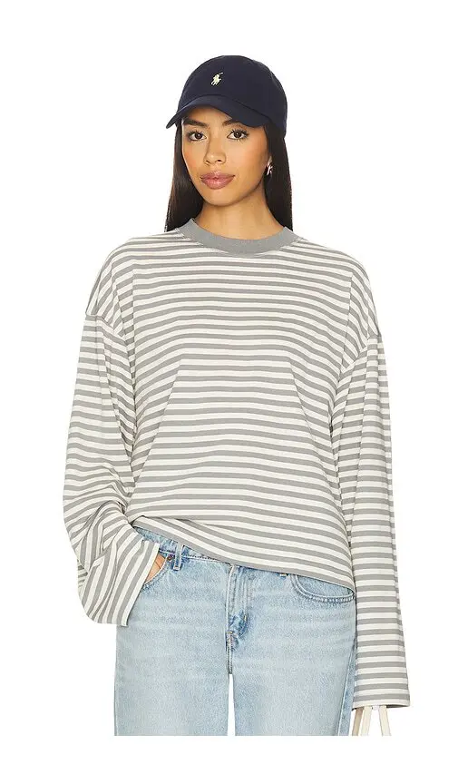Lioness Bloom Long Sleeve Top - Ash Stripe