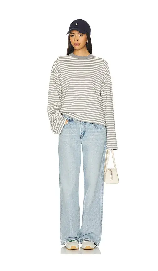 Lioness Bloom Long Sleeve Top - Ash Stripe