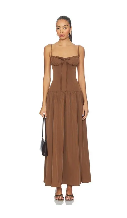 SNDYS. Lelessa Maxi Dress - Chocolate