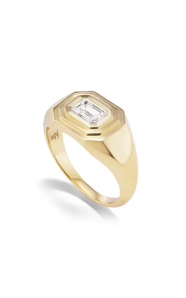 FIAMETTA 14k Yellow Diamond Pinky Ring