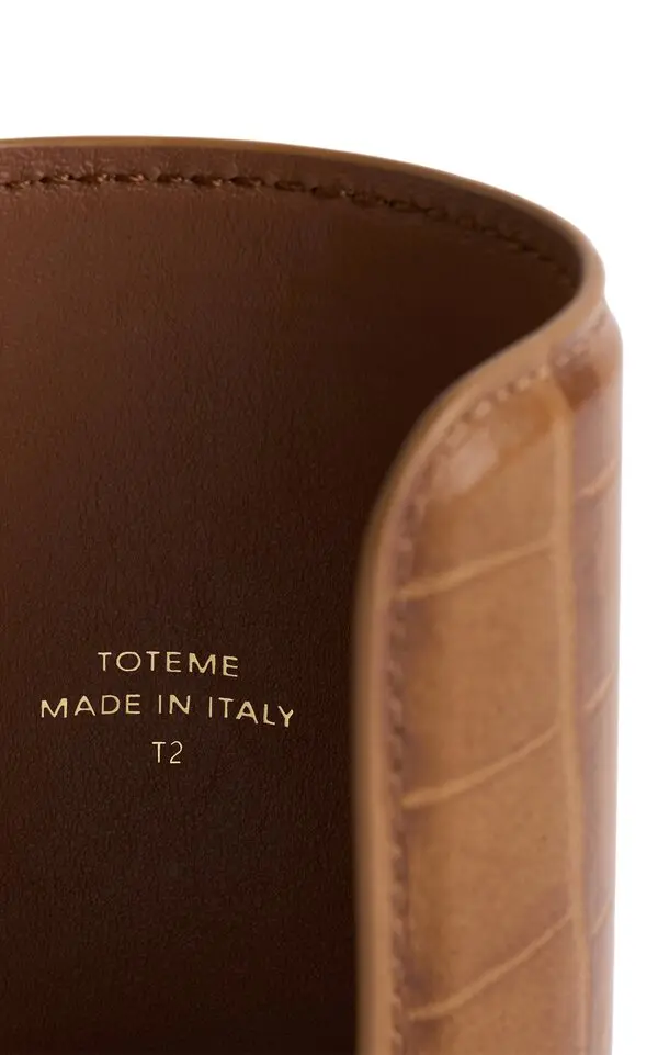 TOTEME Long Croc-embossed Leather Cuff