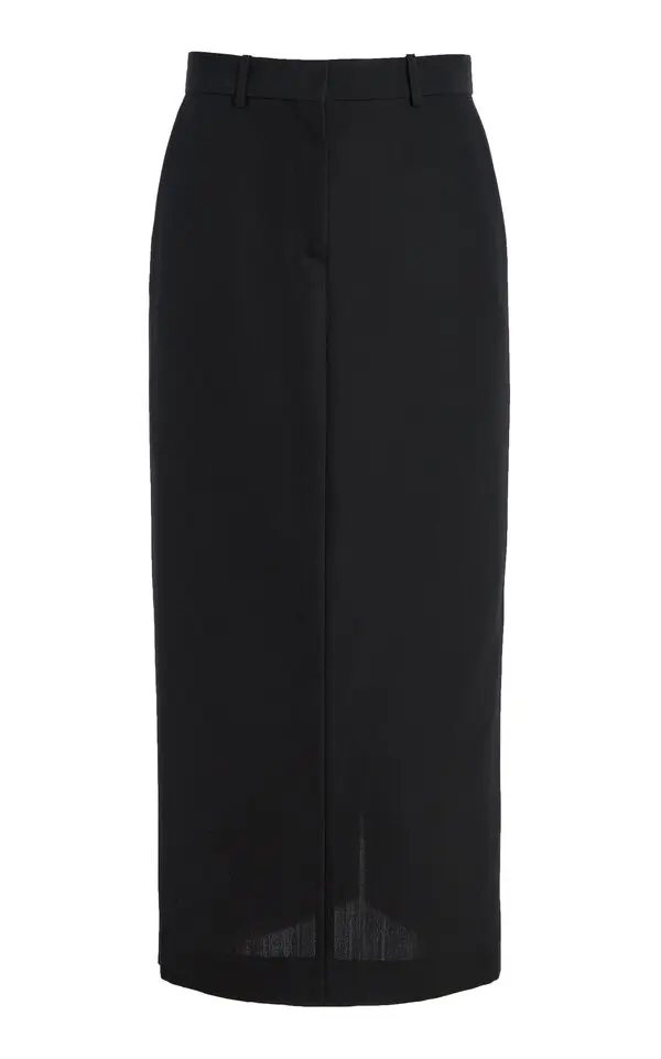 TOTEME Straight Suiting Canvas Skirt - Black