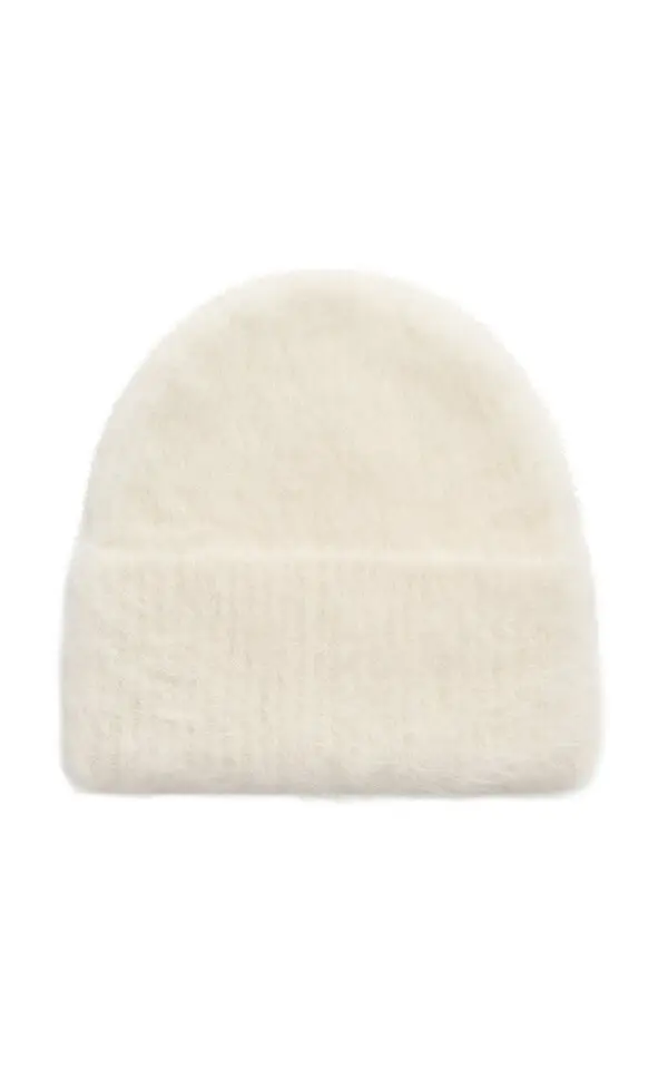 TOTEME Alpaca-blend Knit Beanie - White