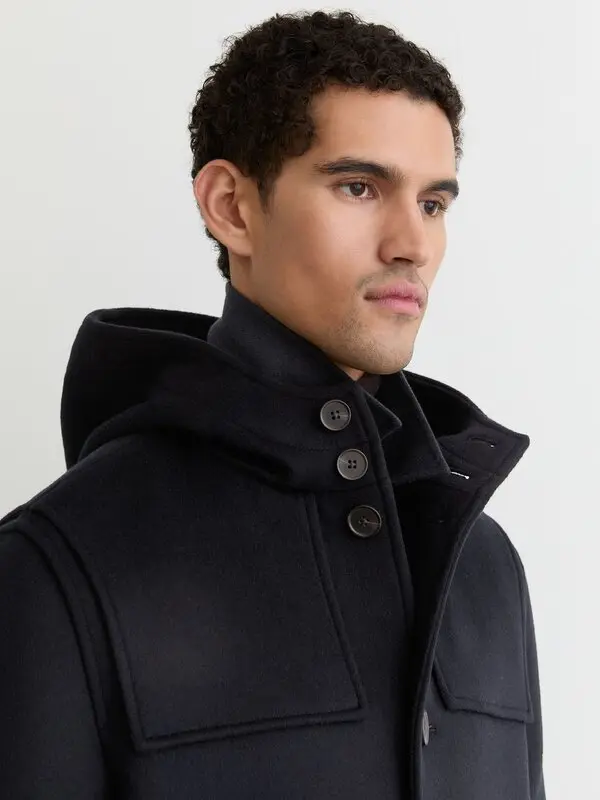 REISS Wool-blend Hooded Duffle Coat