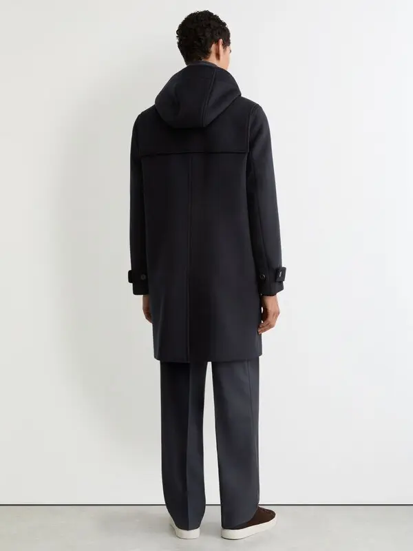 REISS Wool-blend Hooded Duffle Coat