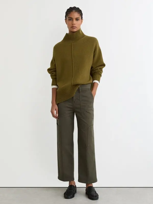 Good American Cropped Cargo Trousers