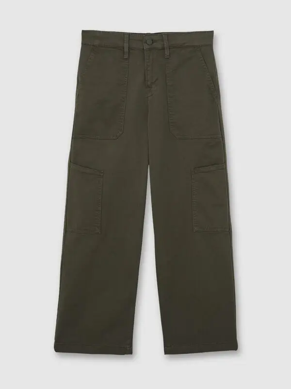 Good American Cropped Cargo Trousers