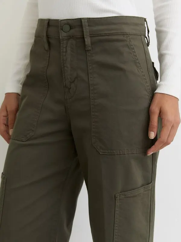 Good American Cropped Cargo Trousers