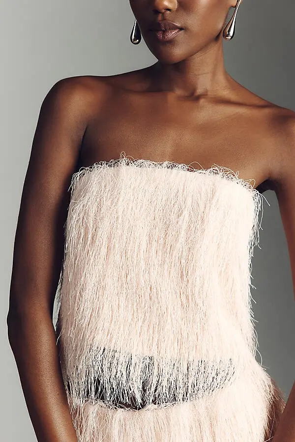 Maeve Fringe Strapless Top