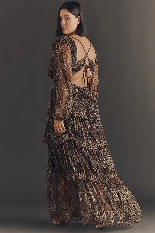 Astr The Label Anora Tiered Maxi Dress In Leopard - 38% Off | Editorialist
