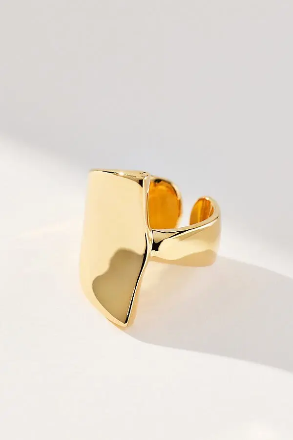 Anthropologie Molten Cocktail Ring - Gold