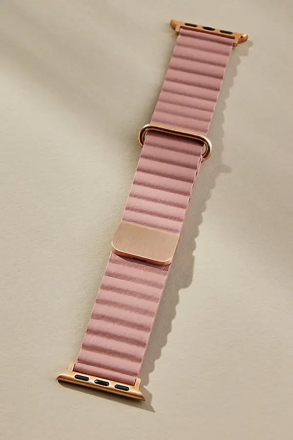 POSH TECH Dakota Magnetic Leather Apple Watch Band - Pink