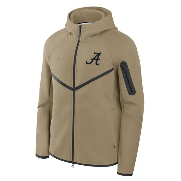 Nike Alabama Tech Fleece Windrunner Full-zip Hooded Jacket - Brown