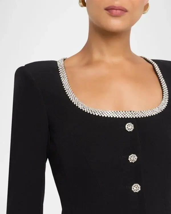 Generation Love Crepe Mini Dress With Crystal Embellishments