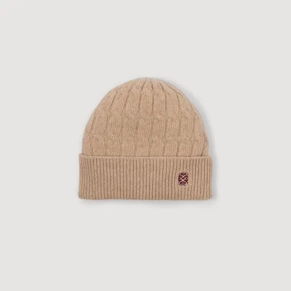 Sandro Wool And Cashmere Hat - Beige