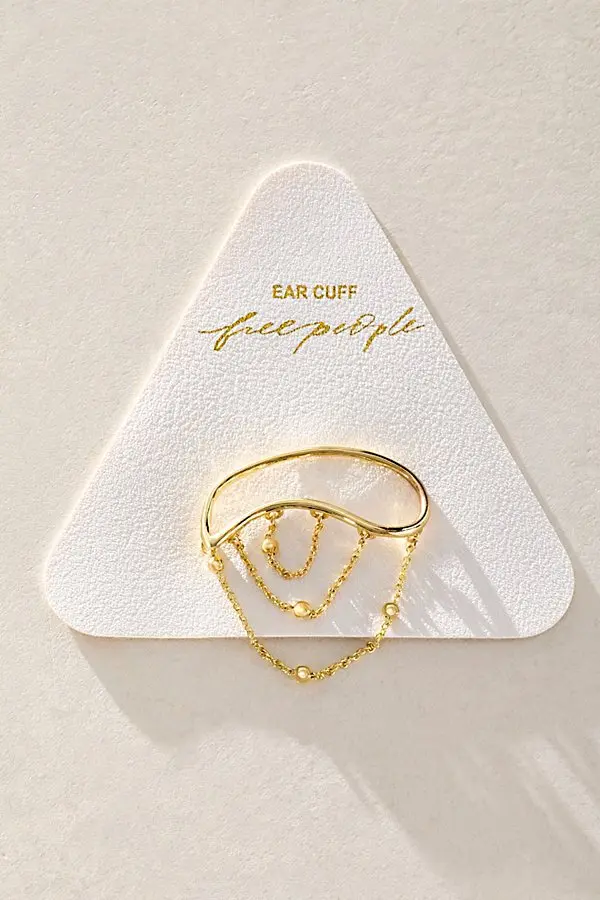 Free People Ginny Ear Cuff - Gold/pearl