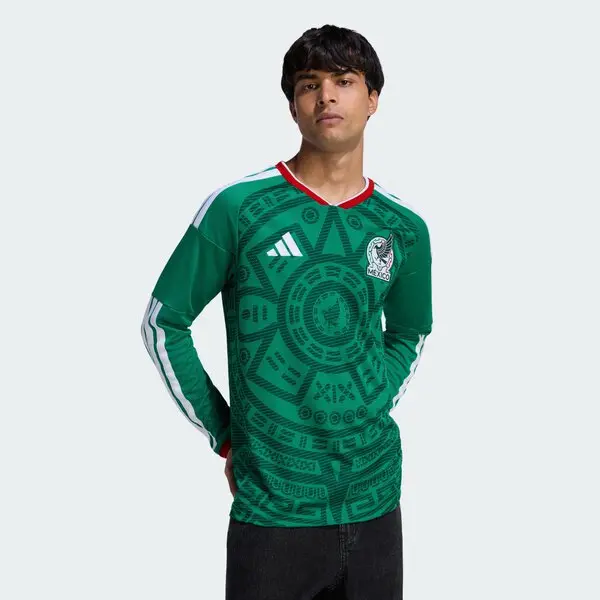 Adidas Mexico 26 Home Long Sleeve Jersey - Bold Green