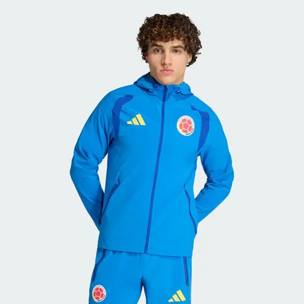 Adidas Colombia Tiro Travel Full Zip Windbreaker - Bright Royal