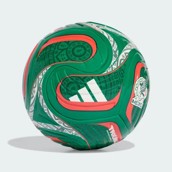 Adidas World Cup 2026 Mexican Football Federation Mini Home Ball - Bold Green / Team Dark Green / Aurora Ivy