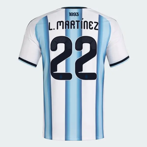 Adidas Argentina 26 Home Martinez Authentic Jersey - White / Icey Blue / Soccr-arq-sau