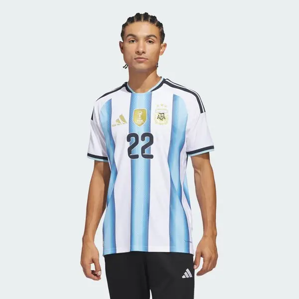 Adidas Argentina 26 Home Martinez Authentic Jersey - White / Icey Blue / Soccr-arq-sau