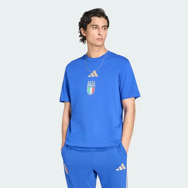 Adidas Italy Dna Graphic T-shirt - Bold Blue