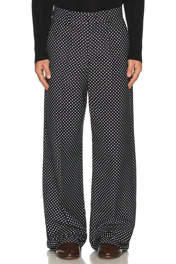 Valentino Garavani Wide Leg Pants - Blue & Blanco