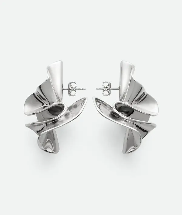 Bottega Veneta Large Anemone Earrings - Silver
