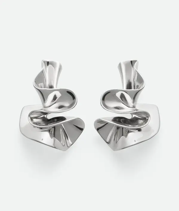 Bottega Veneta Large Anemone Earrings - Silver