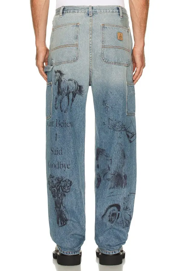 ONE OF THESE DAYS All Over Print Painters Pant