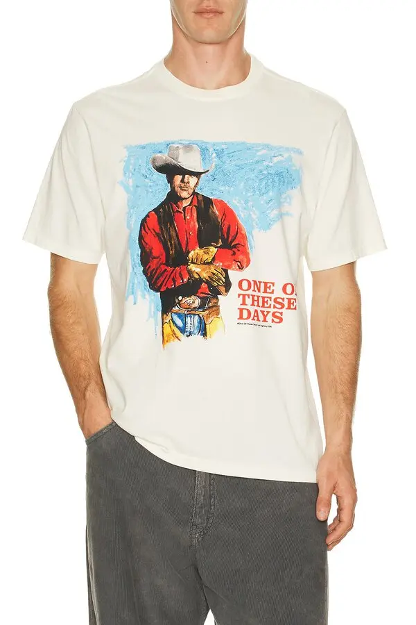 ONE OF THESE DAYS Heaven Can Wait Tee In White